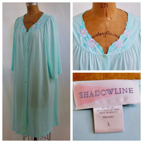 Shadowline | Intimates & Sleepwear | Shadowline Blue Green Nylon Silky ...